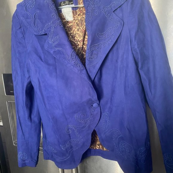 ENKA UNIQUE | Jackets & Coats | Vintage Enza Unique Suede Embroidered ...